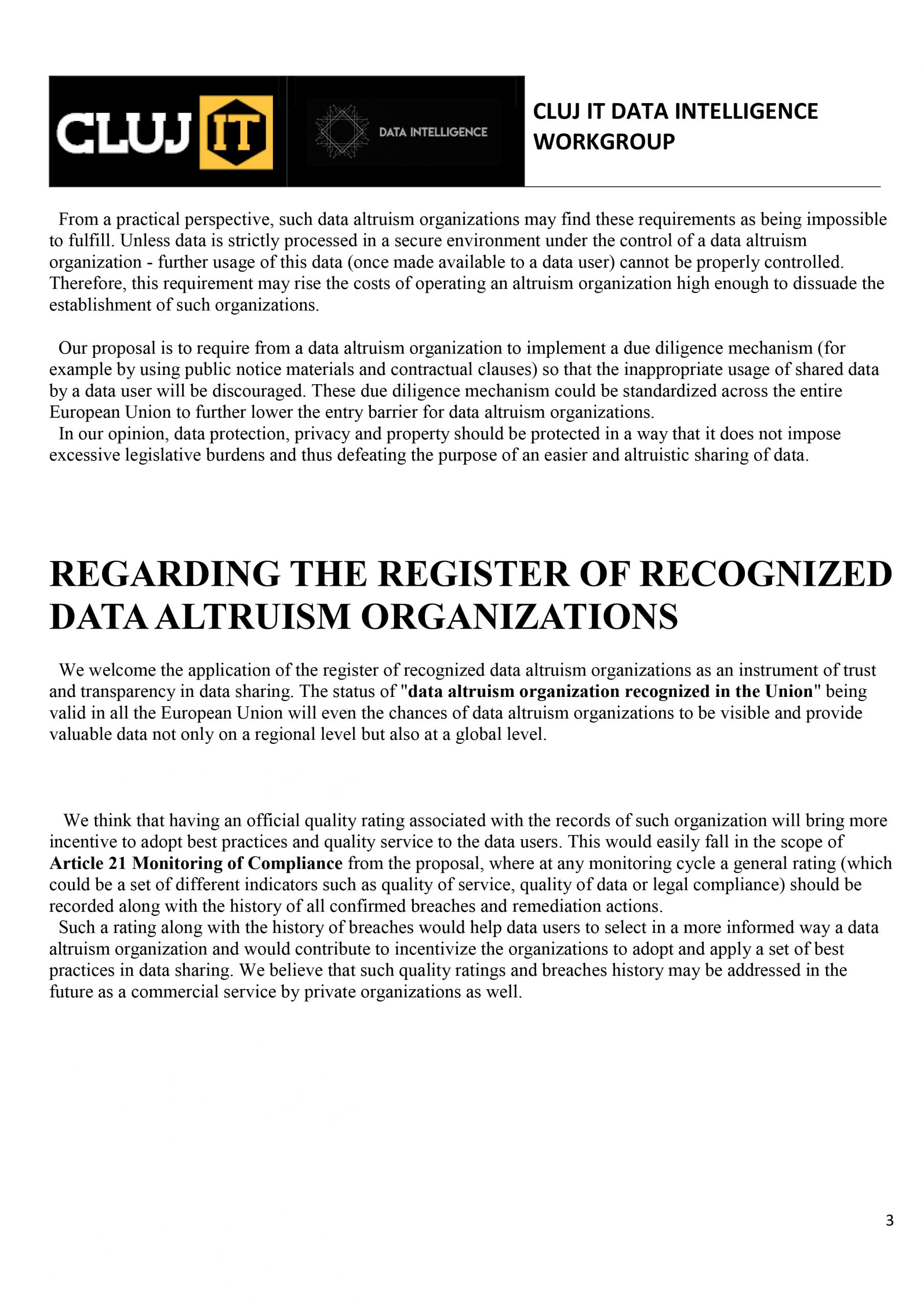 DATA INTELLIGENCE GROUP, Active under Cluj IT Cluster publishes ...